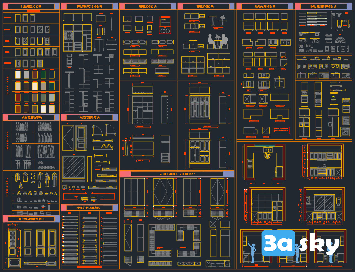 Dynamic block 01_3asky from AUTOCAD Models & Free Download Dynamic block 01_3asky from AUTOCAD Models & Free Download